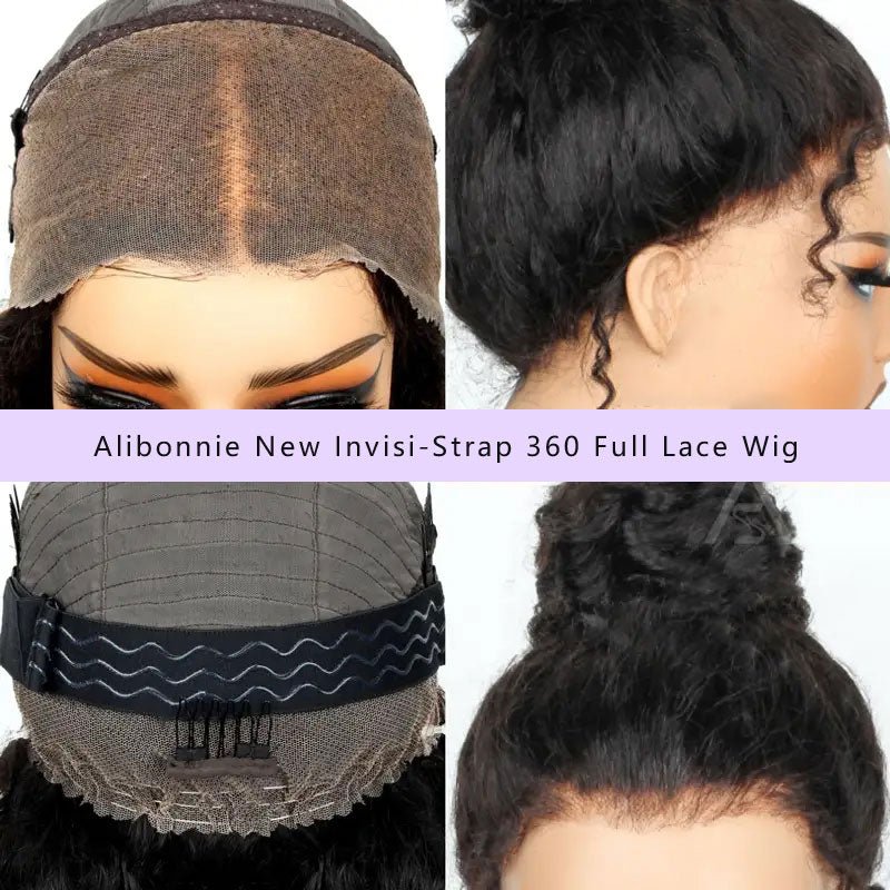 Alibonnie Water Wave Invisible Strap Cozy Fit 360 Transparent Lace Wig